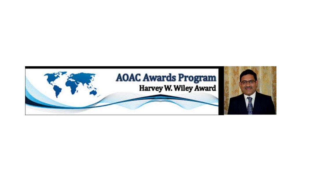 Dr Kaushik Banerjee wins the Harvey W. Wiley Award of the AOAC ...